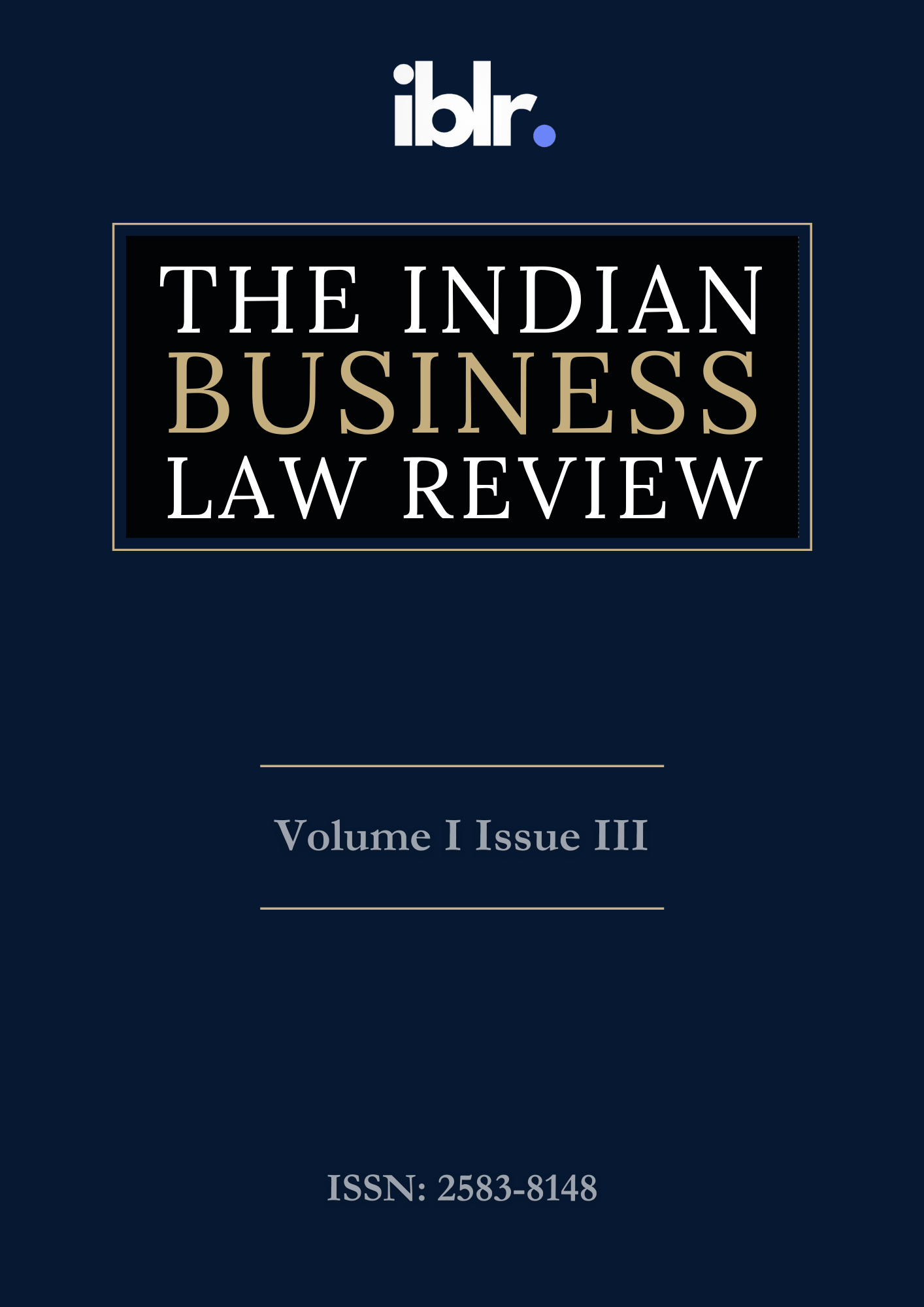 The Indian Business Law Review